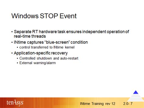 windows stop event