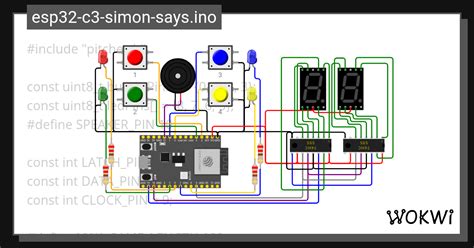 Simon Says Esp32 C3 Copy4 Wokwi Esp32 Stm32 Arduino Simulator