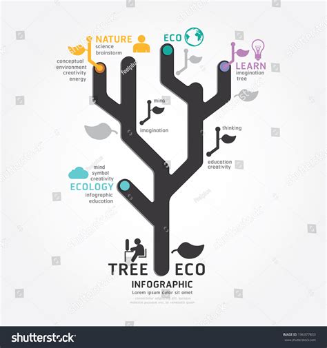 Infographics Vector Tree Design Diagram Line Stock Vector Royalty Free Shutterstock