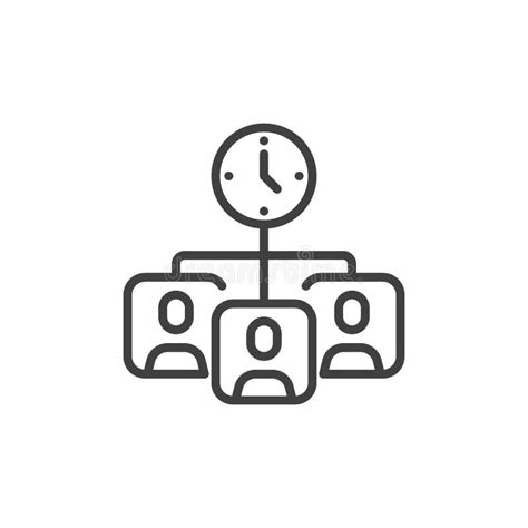 Time Management Line Icon Stock Vector Illustration Of Office 262241494