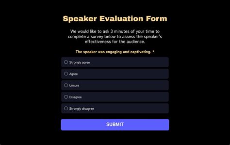 Speaker Evaluation Form Template Speech Evaluation Form Spring 2016 Speaker Evaluation Form Template Speech Evaluation Form Spring 2016