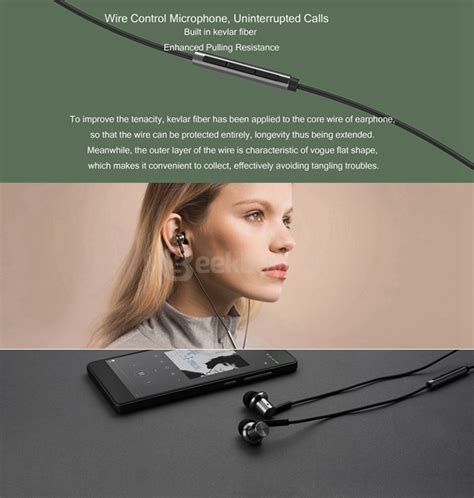 Original Xiaomi Mi Iv Hybrid Earphones Wired Control Headphone