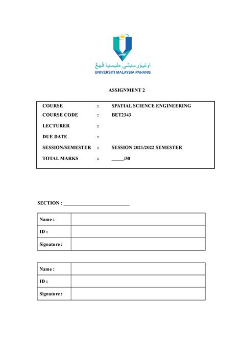 spatial science engineering assignment 2 assignment 2 section