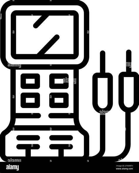Multi Instrument Monitor Icon Outline Vector Gas Detector Smoke Fire