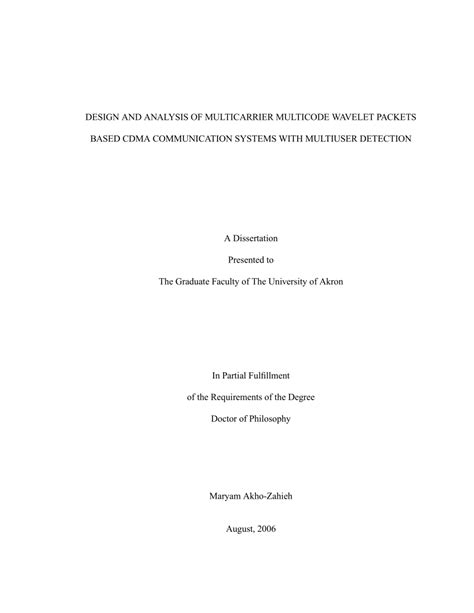 pdf design and analysis of multicarrier multicode wavelet packets