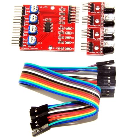 4 way ir tracking obstacle avoidance sensor module