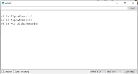 检查字符是否在 Arduino 中是字母数字 技术教程 检查字符是否在 Arduino 中是字母数字 技术教程