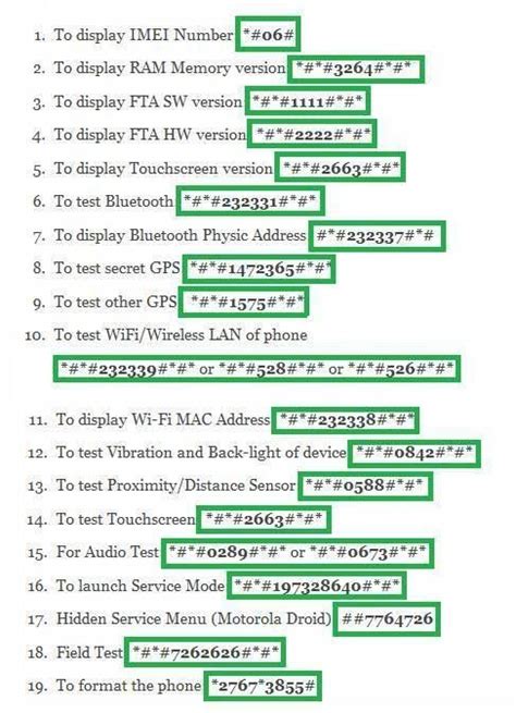 Android Secret Codes Artofit