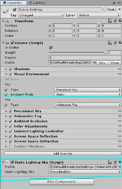 HDRP How To Make Procedural Sky Create Ambient Lighting Unity Engine Unity Discussions
