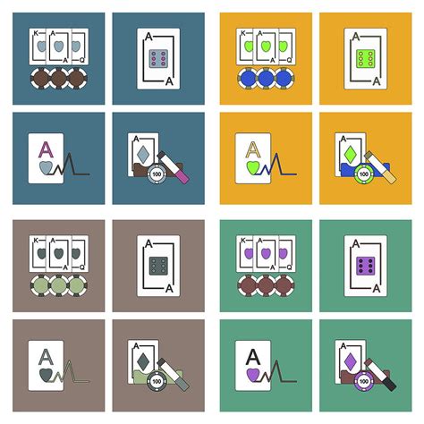 배경 벡터에 카지노 도박 아이콘 세트 Ai Eps Uidownload