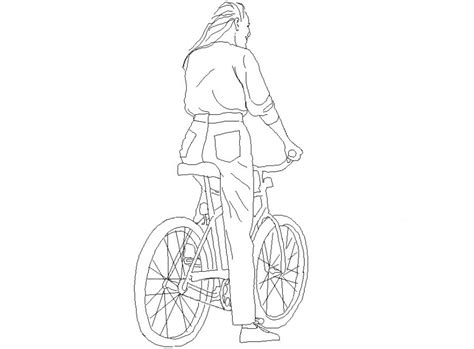 People CAD Block Detail 2d View Layout File In Autocad Format