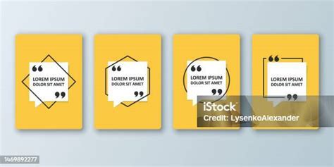 플랫 스타일의 인용 프레임 빈 템플릿 아이콘입니다 격리된 배경에 빈 말풍선 벡터 삽화 텍스트 상자 기호 비즈니스 개념입니다