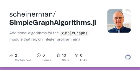 GitHub Scheinerman SimpleGraphAlgorithms Jl Additional Algorithms For The SimpleGraphs