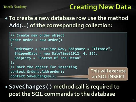 Ppt Orm Concepts Entity Framework Ef Dbcontext Powerpoint
