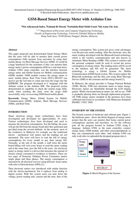Pdf Gsm Based Smart Energy Meter With Arduino Uno
