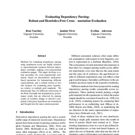 evaluating dependency parsing robust and heuristics free cross