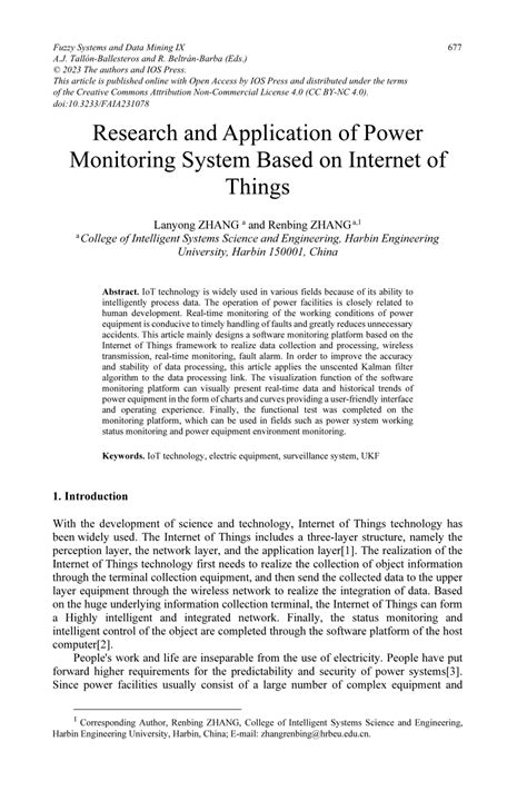 Pdf Research And Application Of Power Monitoring System Based On