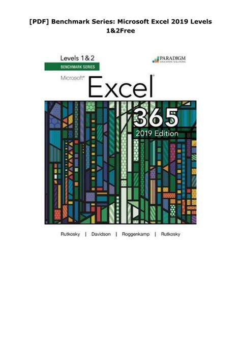 Pdf Benchmark Series Microsoft Excel 2019 Levels 1and2 Free