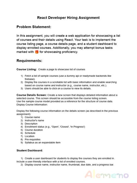 React Developer Hiring Assignment Pdf System Software Information