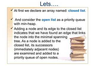 Prim S Algorithm On Minimum Spanning Tree PPT