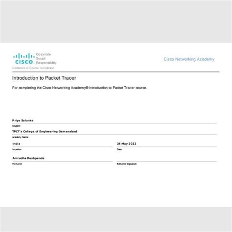 Priya Salunke On Linkedin Cisconetworkingacademy Netacad Packettracer