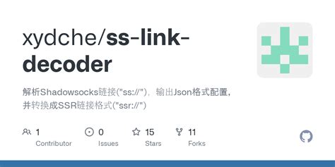 Github Xydche Ss Link Decoder Shadowsocks Ss Json Ssr Ssr