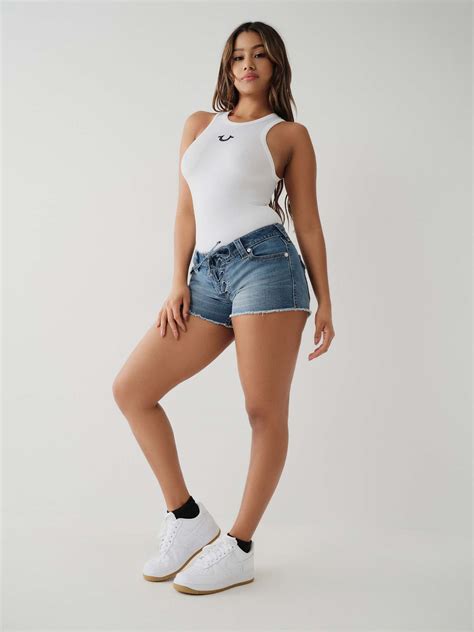 Joey Low Rise Short Blue True Religion