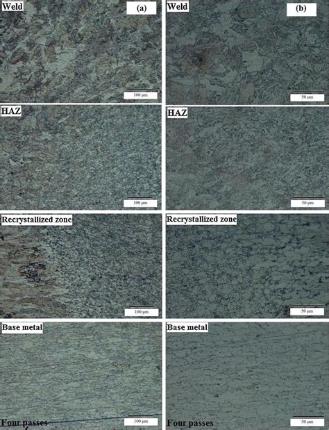 Microstructure Of Weld Nugget Heat Affected Zone Haz Recrystallized Download Scientific