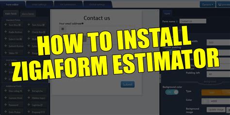 how to install wordpress cost estimation form builder by zigaform dev
