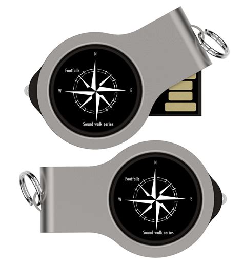Limited Edition Custom Compass Usb Flash Drive Flaming Pines