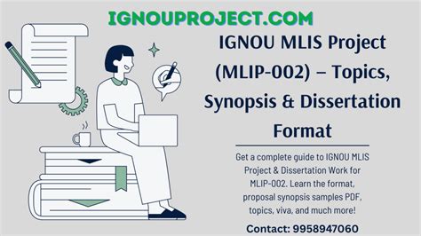 Ignou Mlis Project Mlip 002 Topics Synopsis And Dissertation Format
