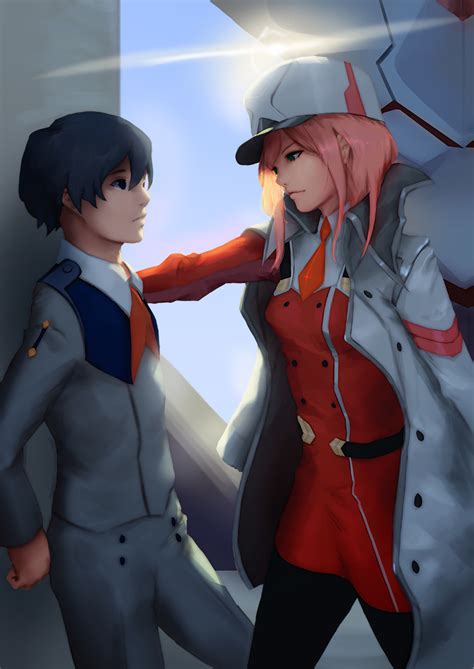 Zero Two And Hiro Darling In The Franxx Drawn By Vuwavuwa Danbooru