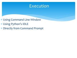 Python Interpreter And Interactive Mode Ppt
