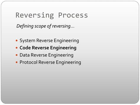 Reverse Code Engineering Ppt