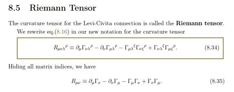 Solved 85 Riemann Tensor The Curvature Tensor For The Levi Civita