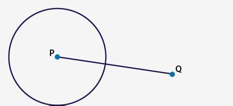 [FREE] Leo is constructing a tangent line from point Q to circle P. What is his next step? Mark ...