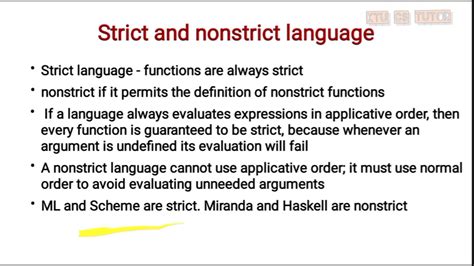 Ktu Cs403 Programming Paradigmmodule 4 Part 7evaluation Strategies