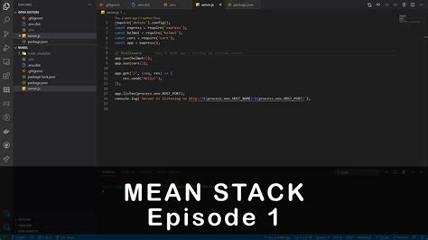 Mean Stack Tutorial Project Setup Youtube