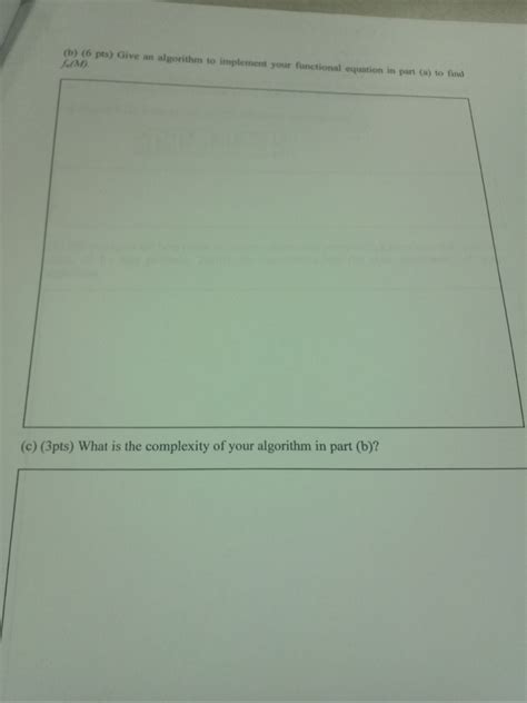 Solved Give An Algorithm To Implement Your Functional Chegg