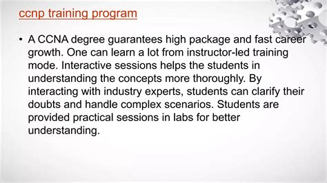 Ccnp Training Program PPT