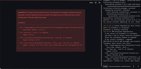 Importerror Community Cloud Streamlit