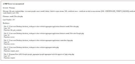 Codeigniter Unable To Get The Results From Google Oauth Php By Using Stack Overflow