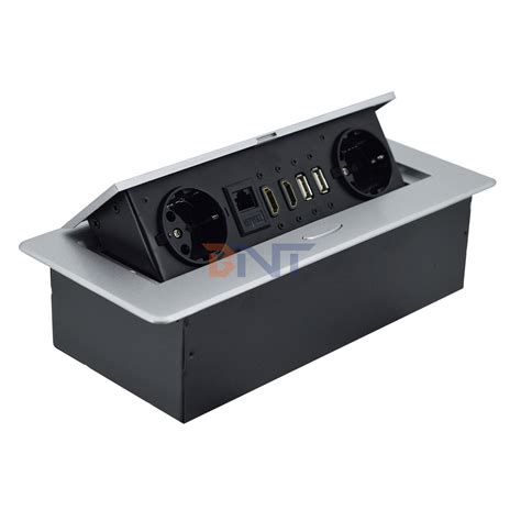 Oem Odm Factory Pop Up Socket With Eu Power Outlet Embedded Tabletop Ip44 2 Ac Outlets Rj45