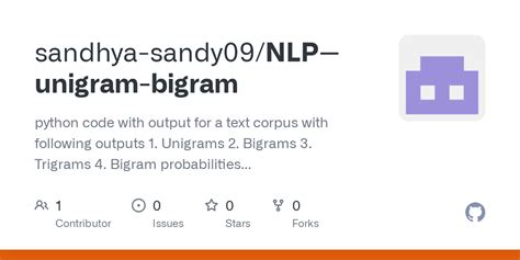Github Sandhya Sandy09nlp Unigram Bigram Python Code With Output