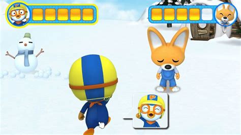 뽀로로게임 뽀롱뽀롱 뽀로로 뽀로로 애디 눈싸움 놀이 Youtube