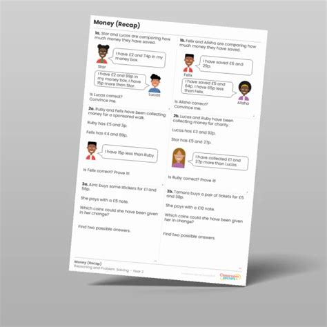 Year 3 Money Recap Reasoning And Problem Solving Resource Classroom