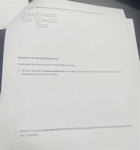 Solved Question 2 7 Marks Outcome E Implement Two