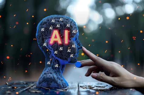 Futuristic data center with AI servers representing advancements in data processing and ...