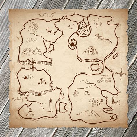 Treasure Map Sketch At PaintingValley Com Explore Collection Of Treasure Map Sketch