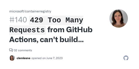 `429 Too Many Requests` From Github Actions Cant Build Anything